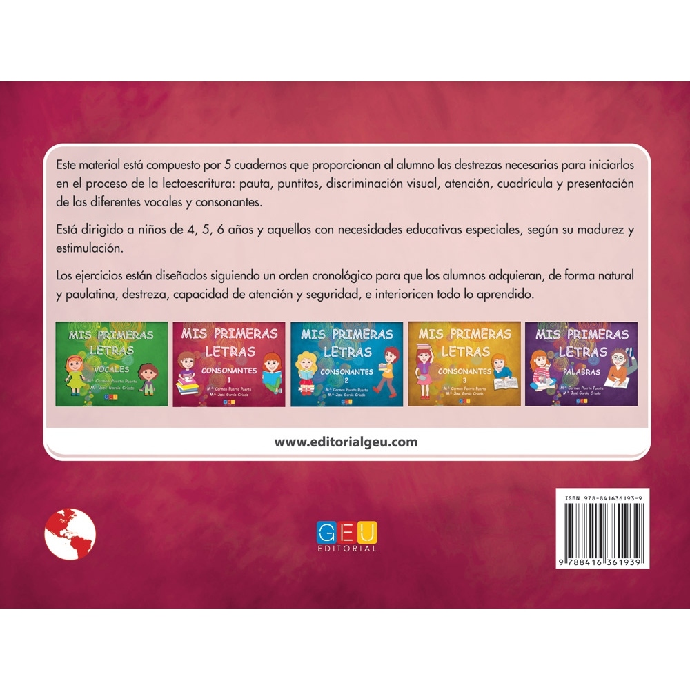 Mis primeras letras consonantes 1 ® Editorial GEU Mexico