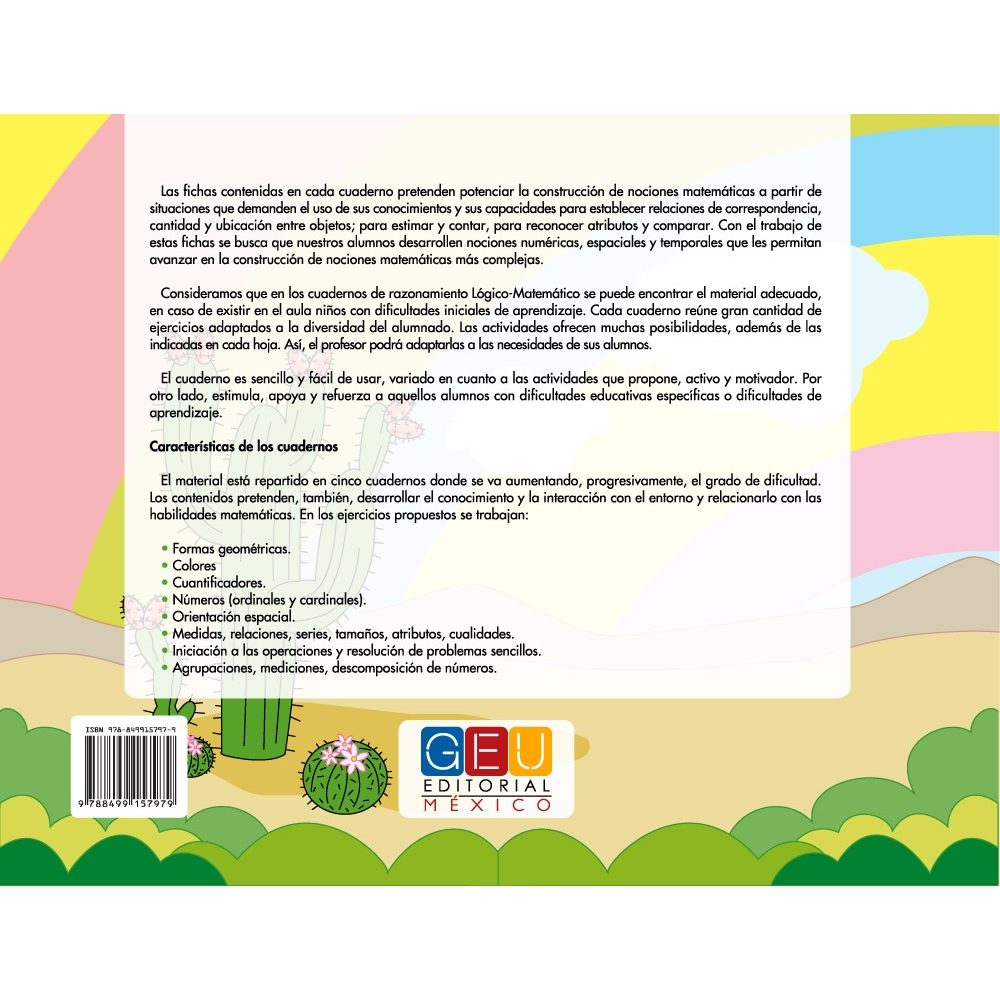 Paquete conceptos básicos 3 para 1º de Preescolar ® Editorial GEU México