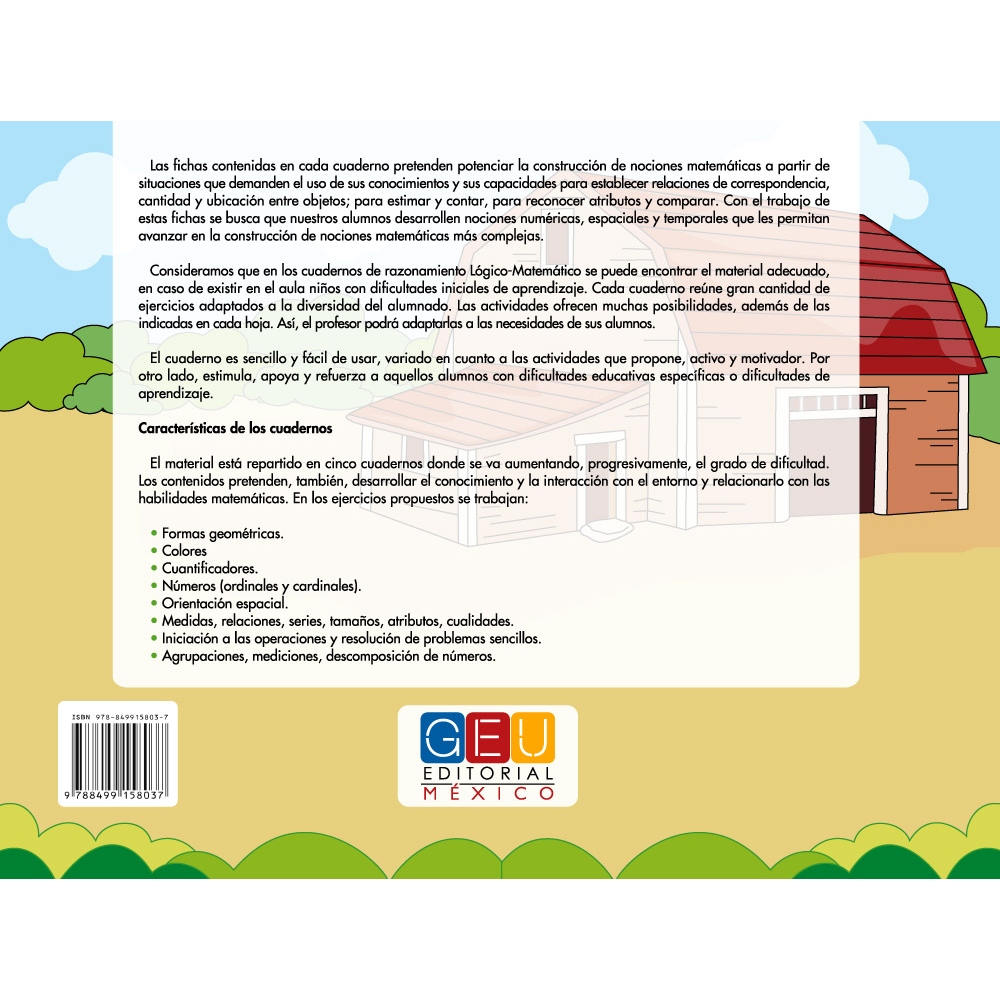 Paquete conceptos básicos 5 en 2º de Preescolar ® Editorial GEU México